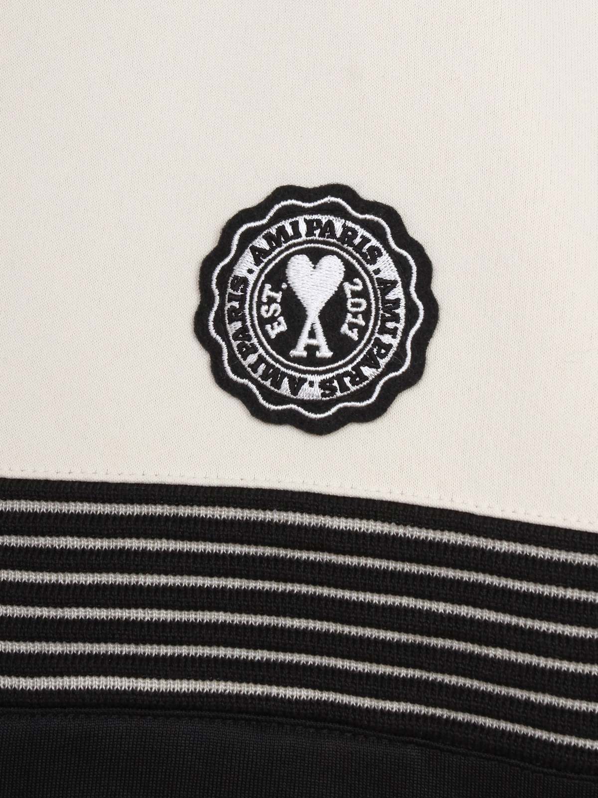 AMI Patch Technical Track Jacket - Off White/Black | Garmentory