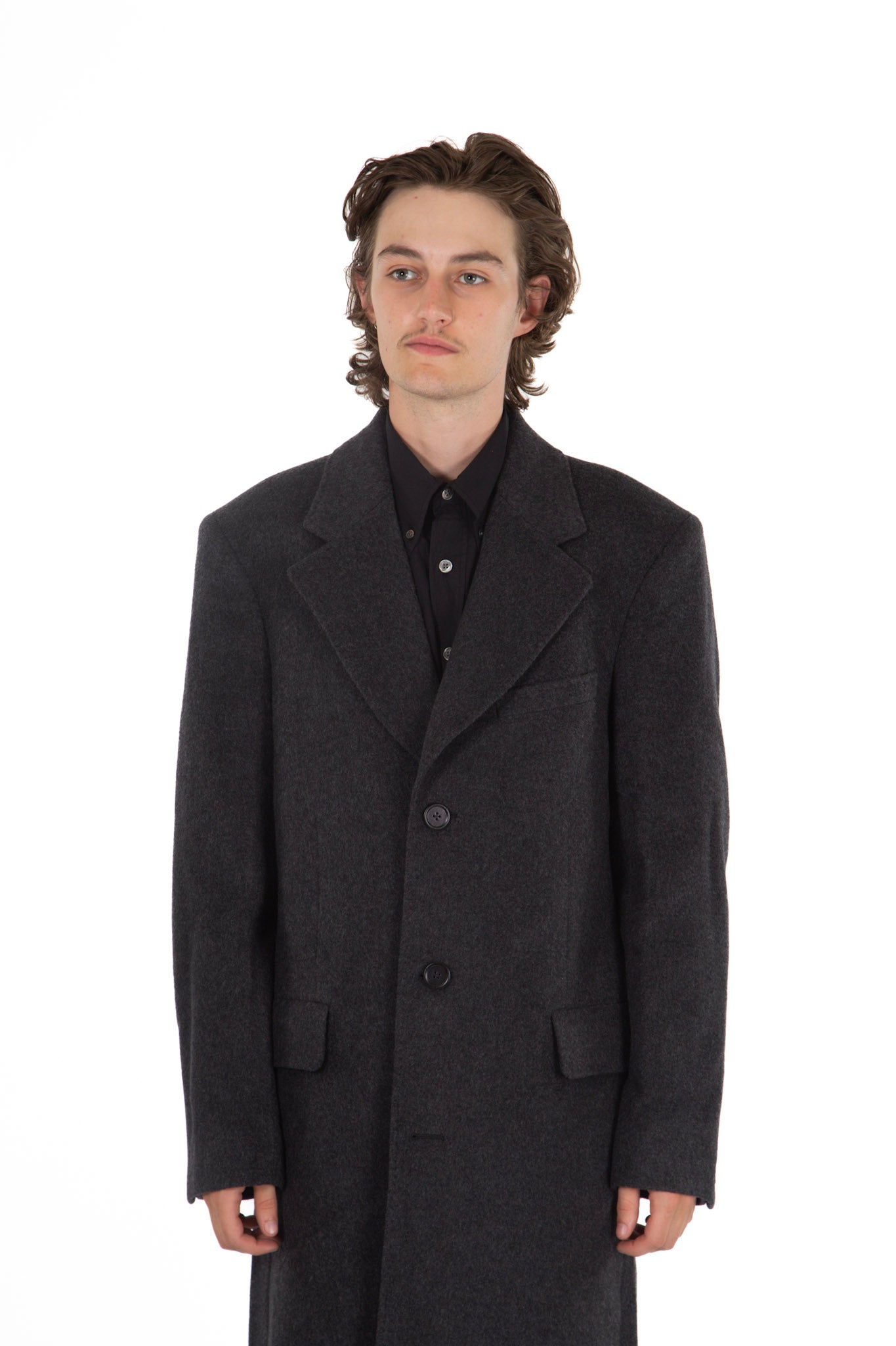 Our Legacy Dolphin Cash Wool Coat - Ash Grey | Garmentory