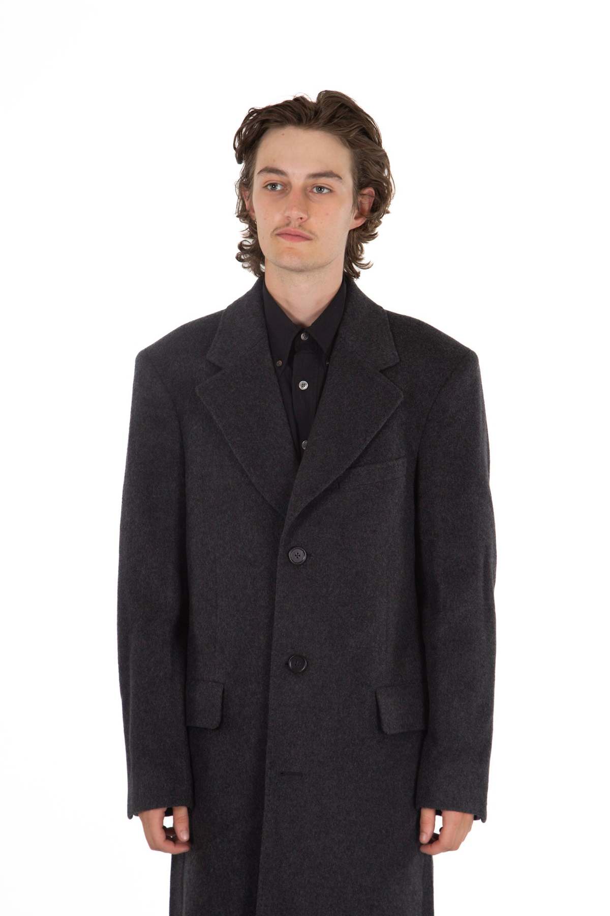 Our Legacy Dolphin Cash Wool Coat - Ash Grey | Garmentory