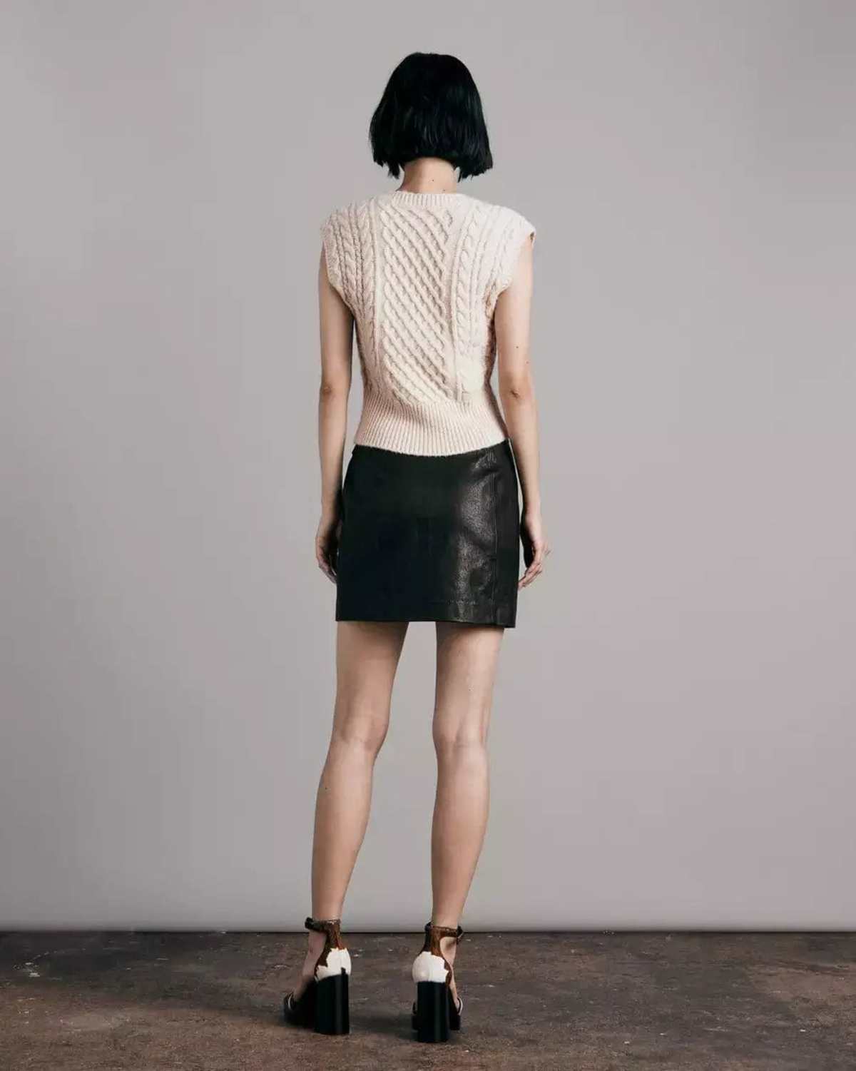 Rag & Bone Elizabeth Cable Vest - Ivory | Garmentory