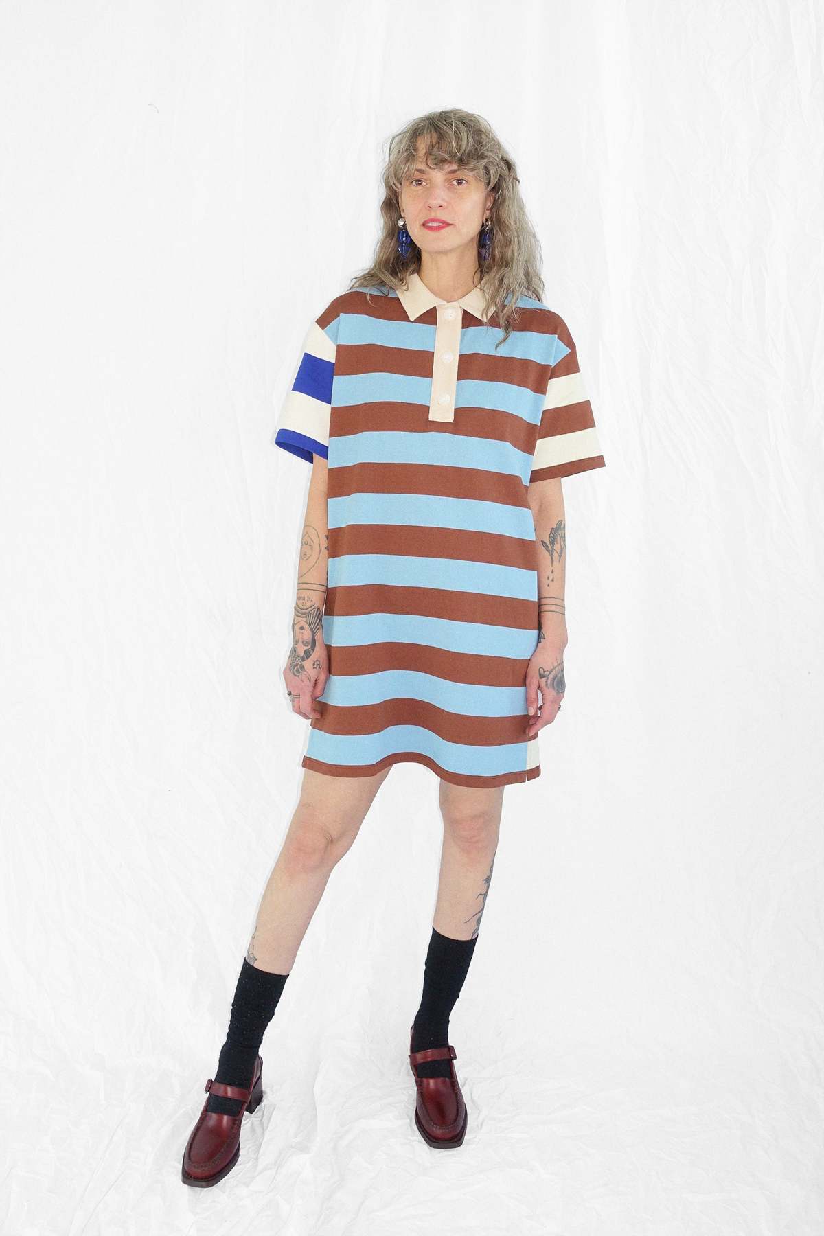 No.6 Pilar Dress - Sky Stripe Combo | Garmentory