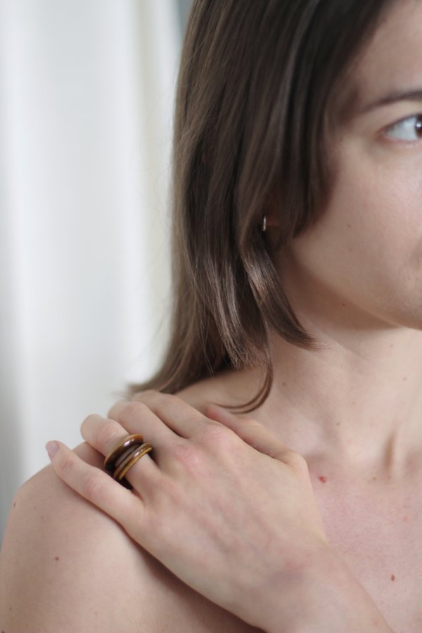 SOPHIE BUHAI CLARA RING - TIGER'S EYE | Garmentory