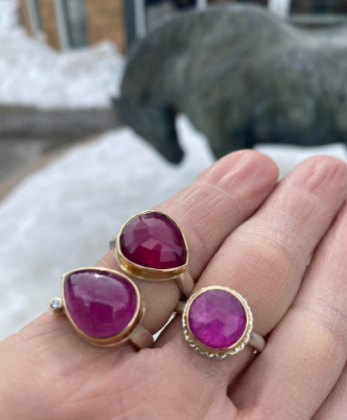 Jamie Joseph Teardrop African Ruby Ring | Garmentory