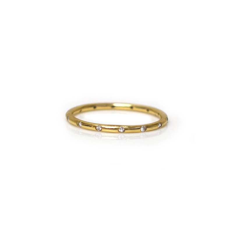 LA KAISER Solid Diamond Eternity Band - Gold | Garmentory