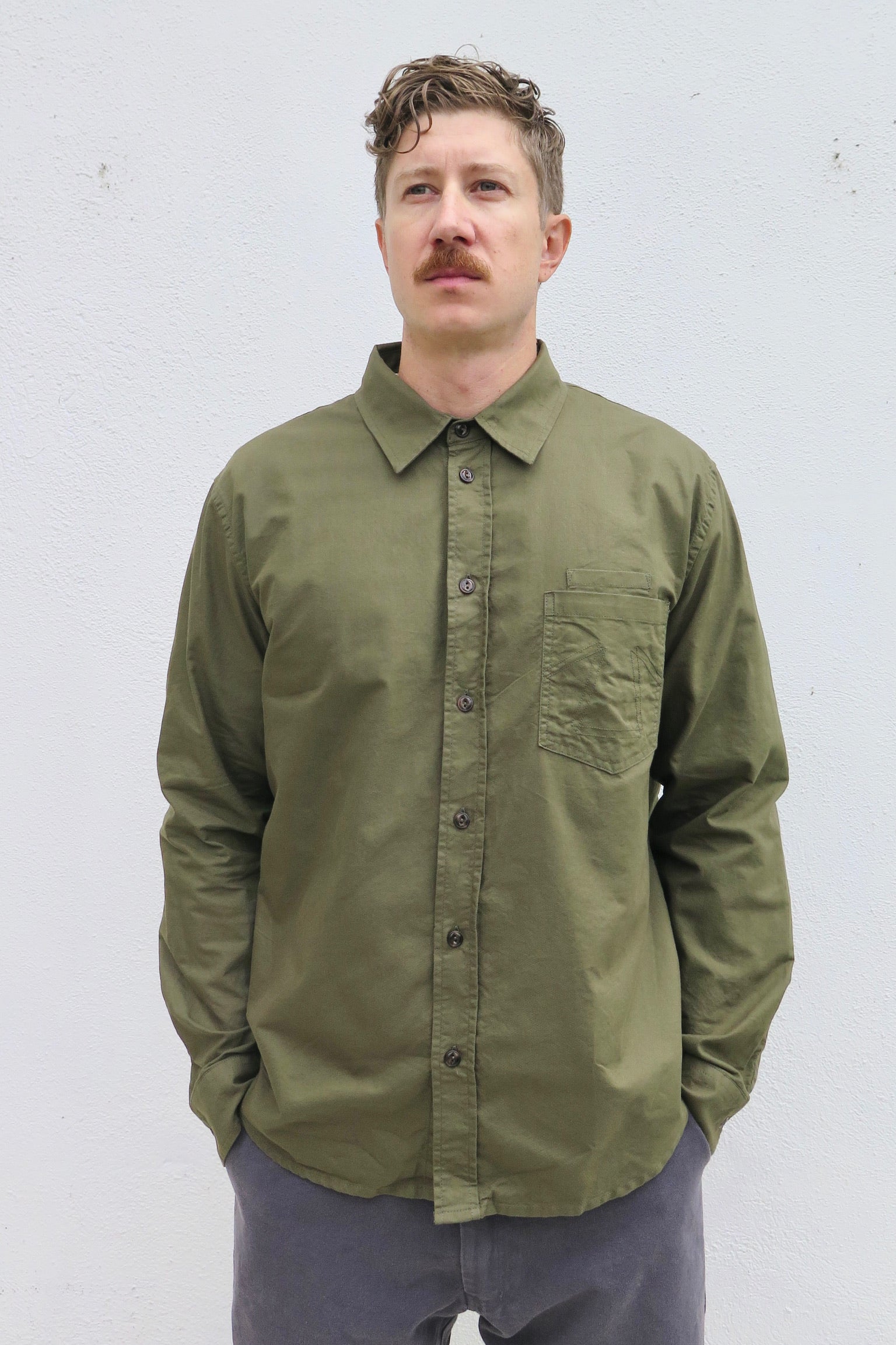 Eat Dust Combat Shirt Cotton Oxford - Khaki | Garmentory