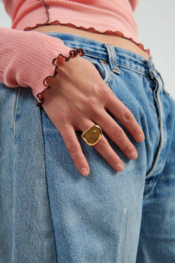 FARIS Mid Dip Ring - Gold | Garmentory