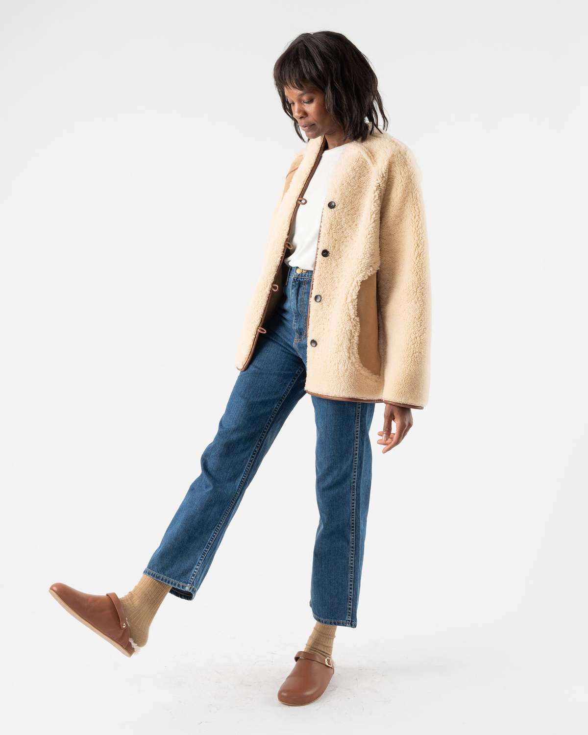 Cawley Shell Sheepskin Jacket in Honey | Garmentory