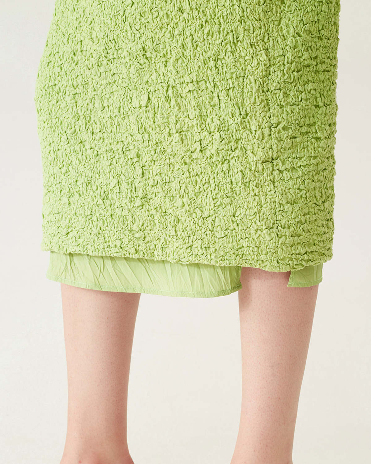 Rejina Pyo Mirren Seersucker Skirt - Acid Green | Garmentory