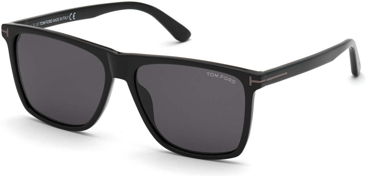 Tom Ford Fletcher Sunglasses - Shiny Black/Smoke | Garmentory