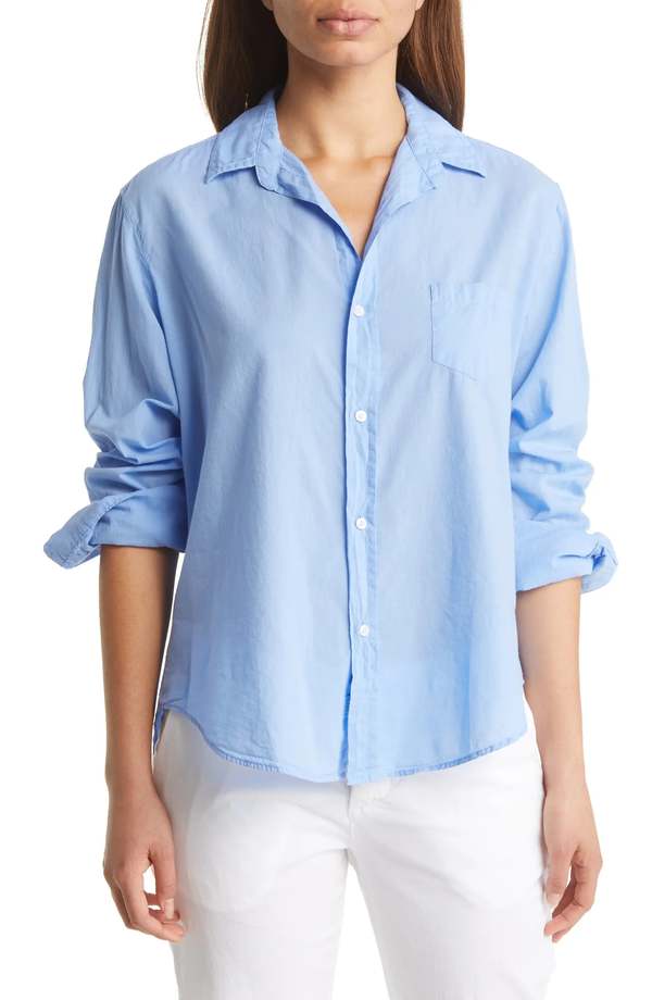 Frank & Eileen Relaxed Button Up Shirt - Ocean | Garmentory
