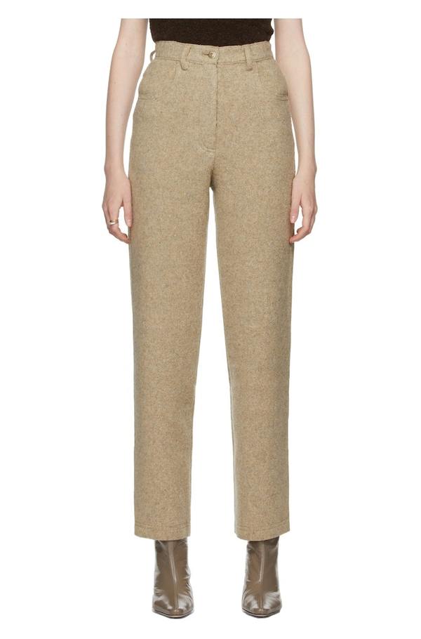 Nanushka Off White Drew Trousers - Pebble | Garmentory