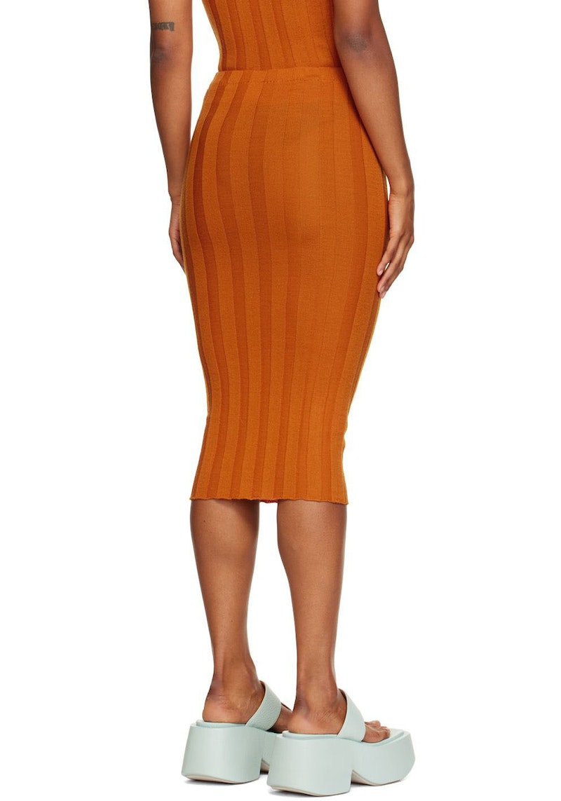 Baserange Orange Adler Midi Skirt | Garmentory