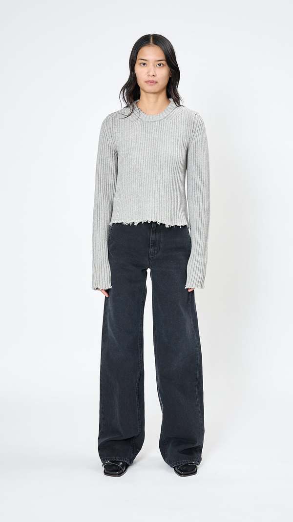 Maison Margiela Cut-Out Jumper - Gray | Garmentory