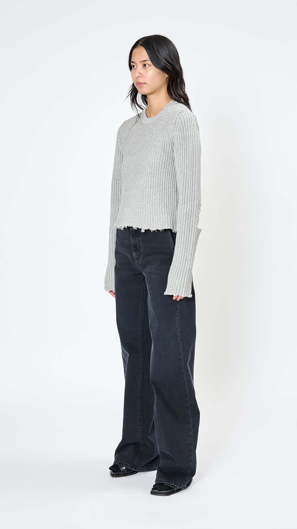 Maison Margiela Cut-Out Jumper - Gray | Garmentory