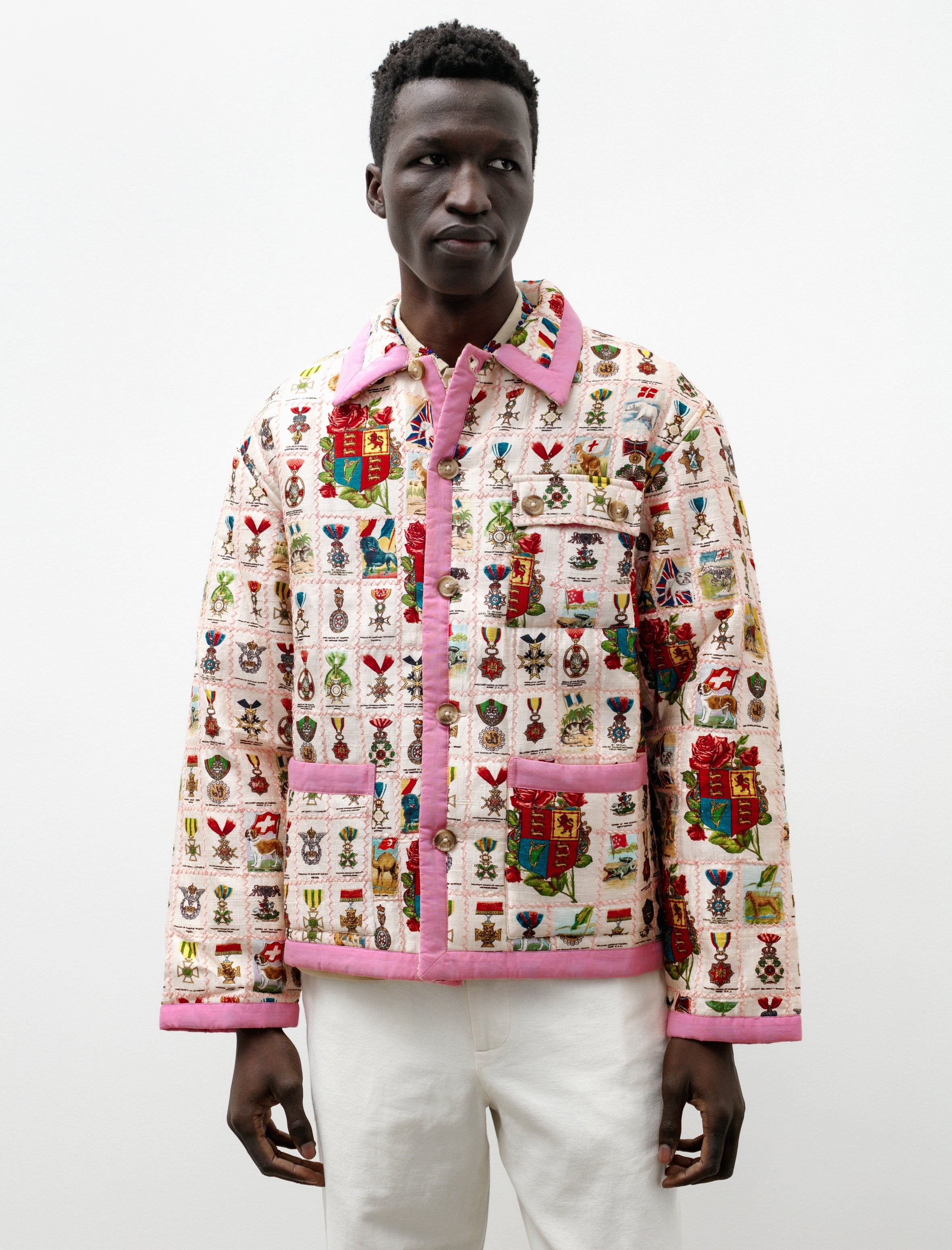 BODE Tobacco Signet Quilt Jacket - Multi | Garmentory