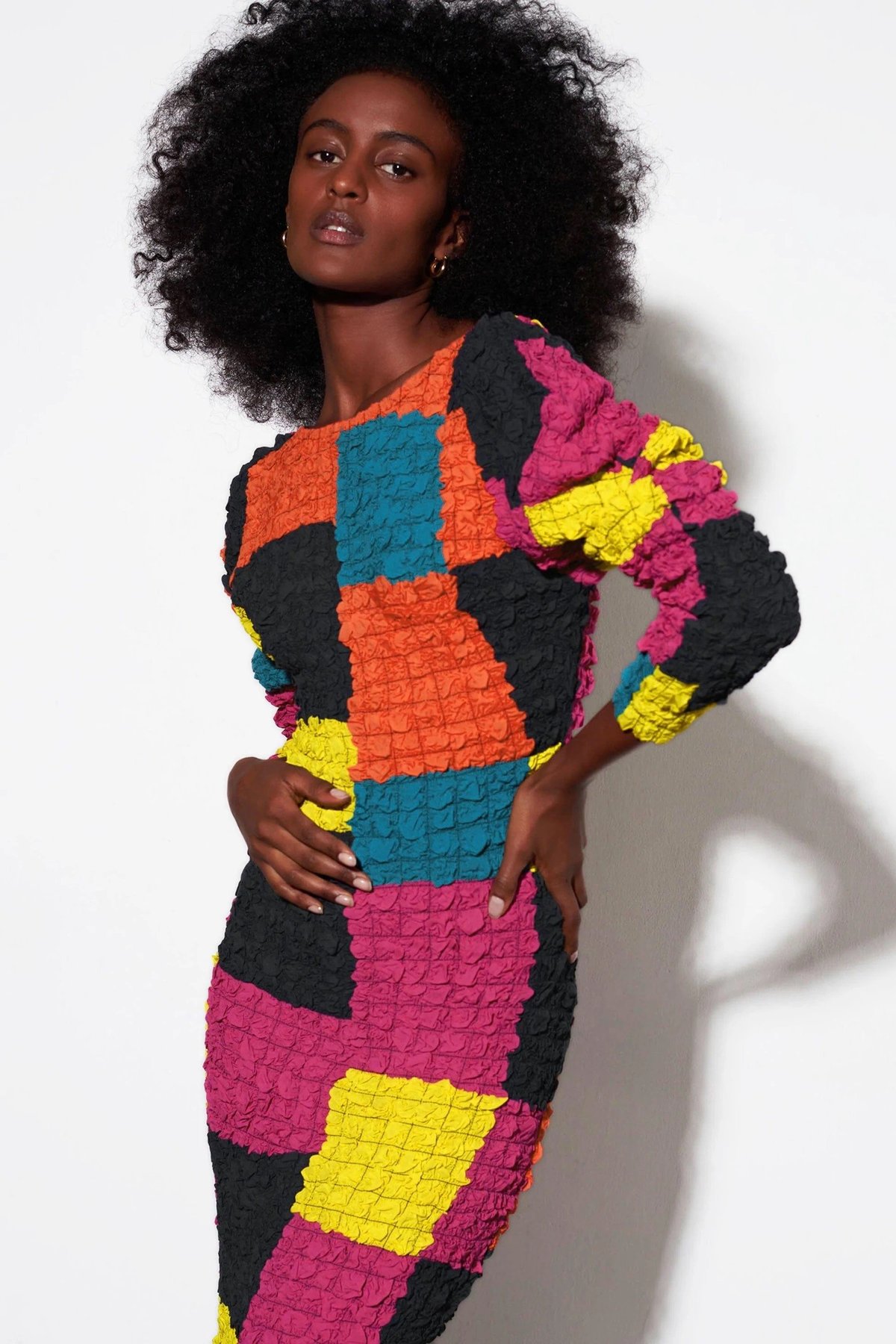 Mara Hoffman Kassia Dress - Black Multi Colorblock Paparrato | Garmentory