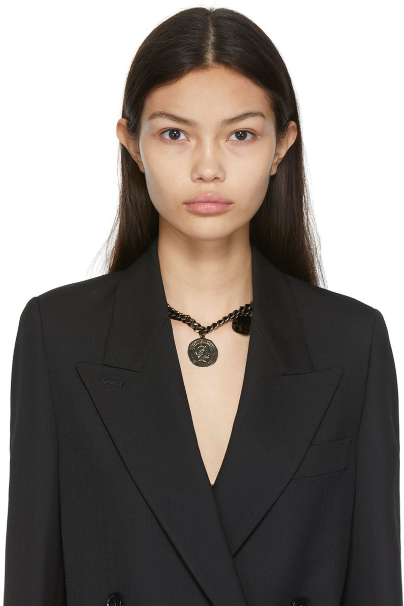 Acne Studios Abina Coin Necklace - Antique Silver | Garmentory