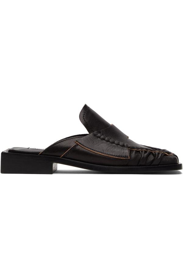 Acne Studios Square Toe Loafers - Black | Garmentory