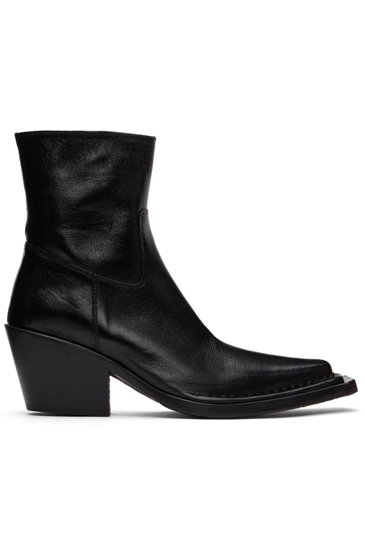 Acne Studios Leather Ankle Boots - Black | Garmentory