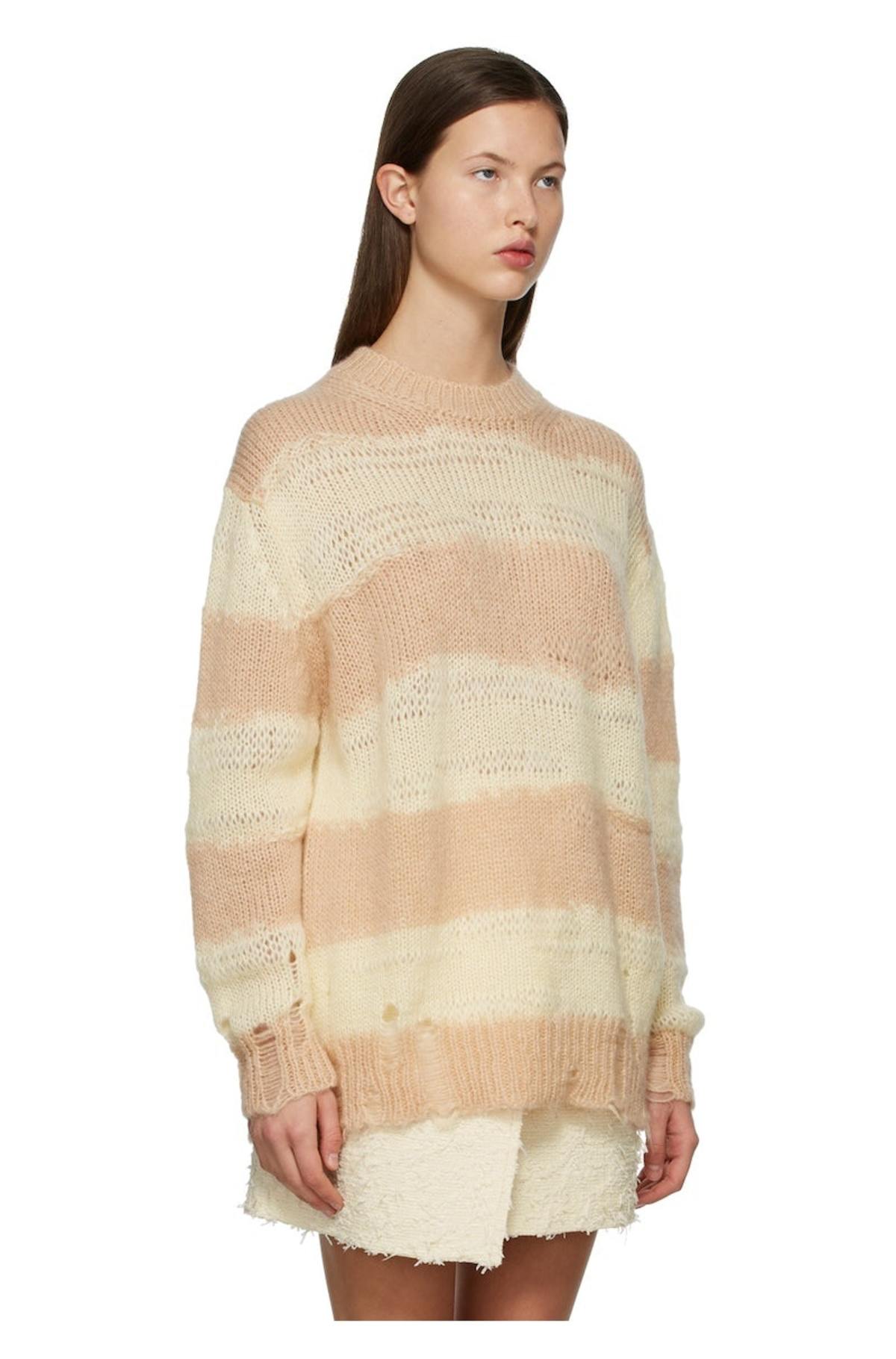 Acne Studios Block Stripe Sweater - Yellow/Beige | Garmentory
