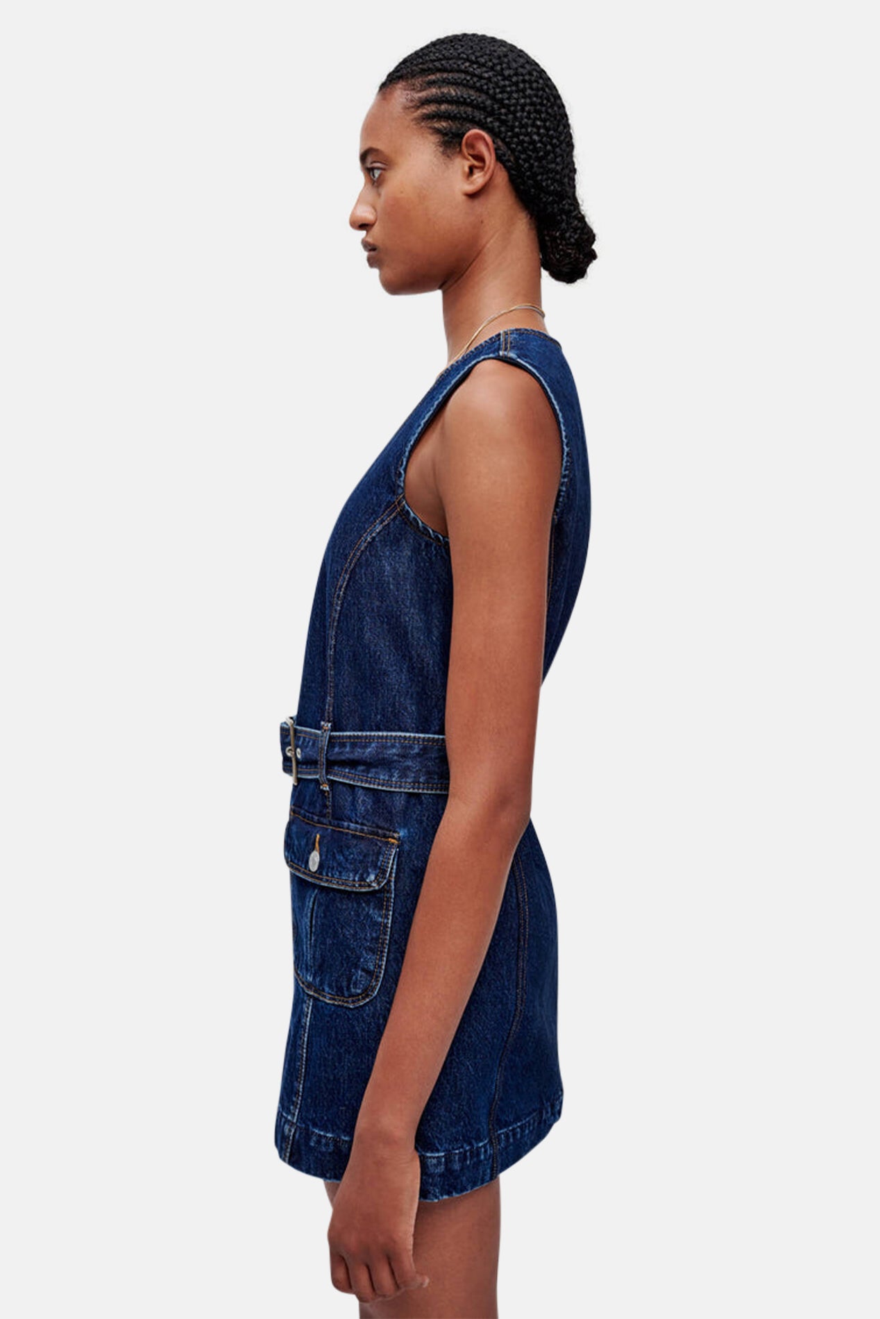 RE/DONE 60s Belted Mini Dress - Heritage Rinse | Garmentory