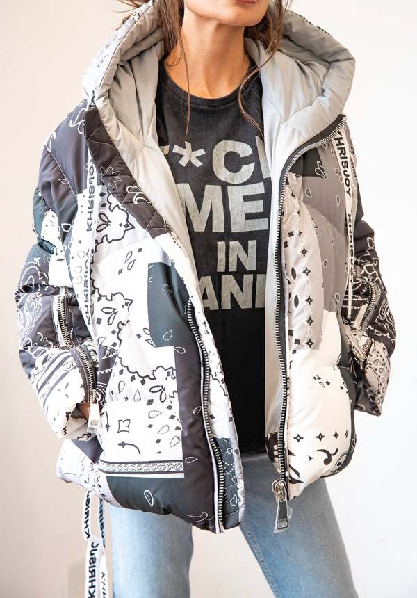 Khris Joy Puffer - Black/White | Garmentory