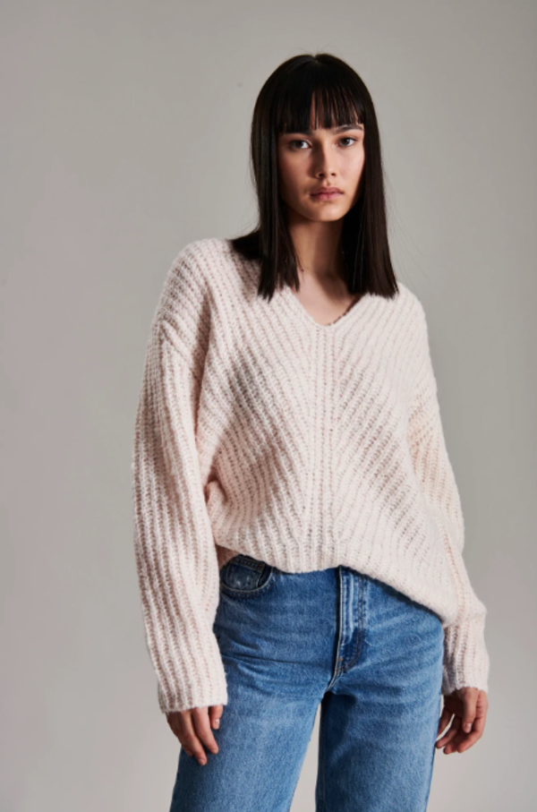 Line The Label Grace Sweater - White Rose | Garmentory