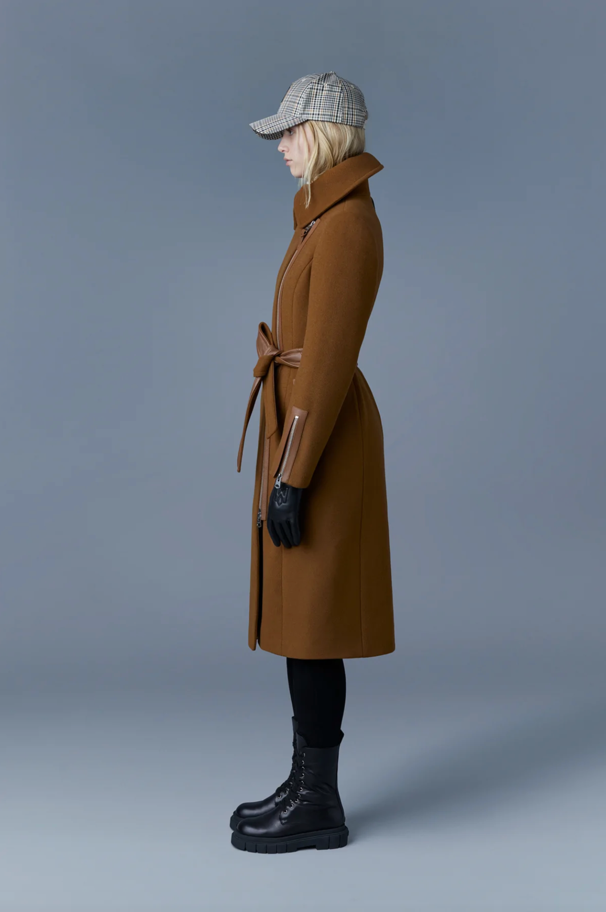 Mackage Kamila Belted Wool Coat - Camel | Garmentory