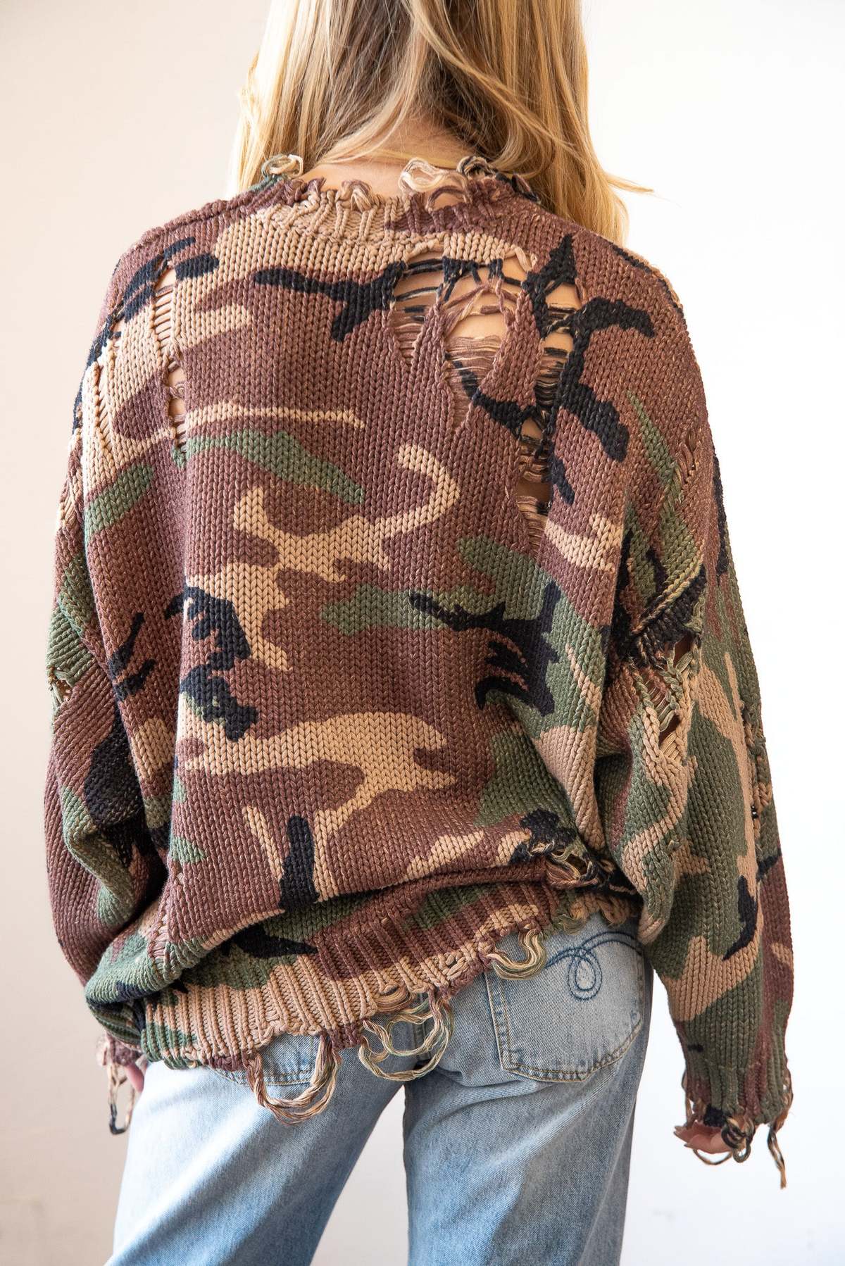 R13 Distressed Oversized Sweater | Garmentory