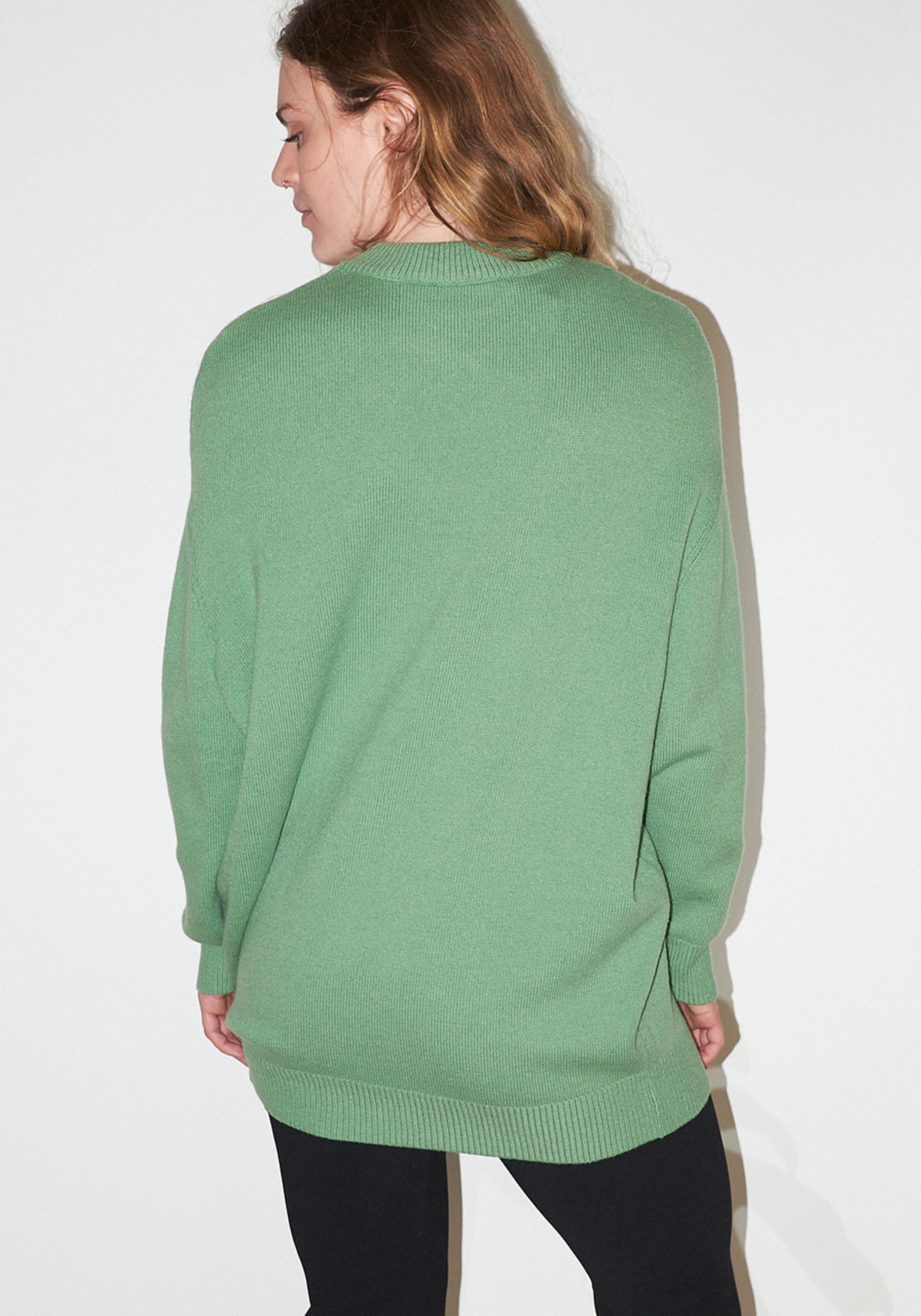 Tibi Airy Extrafine Wool Circular Origami Pullover - Powdery Green ...