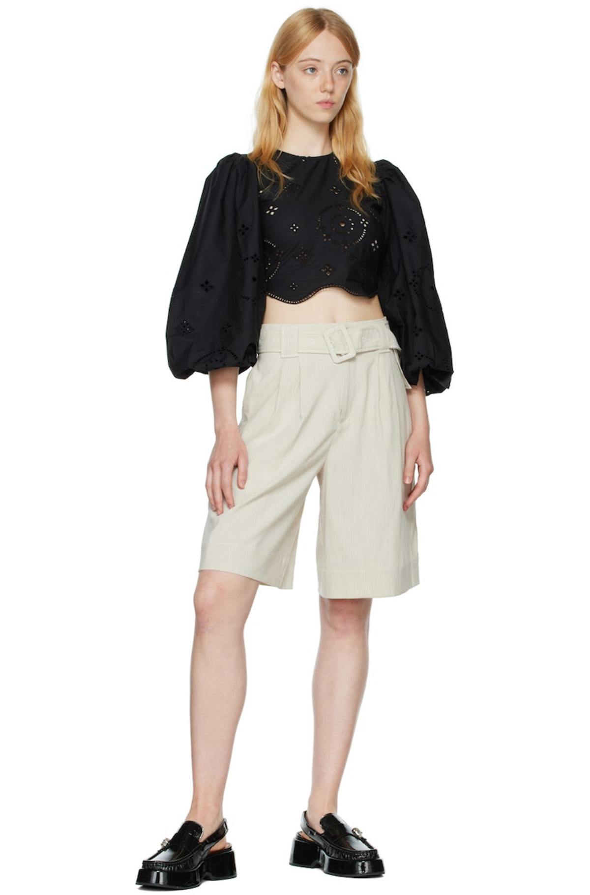 GANNI Retro Slingback Platform Loafers - Black | Garmentory