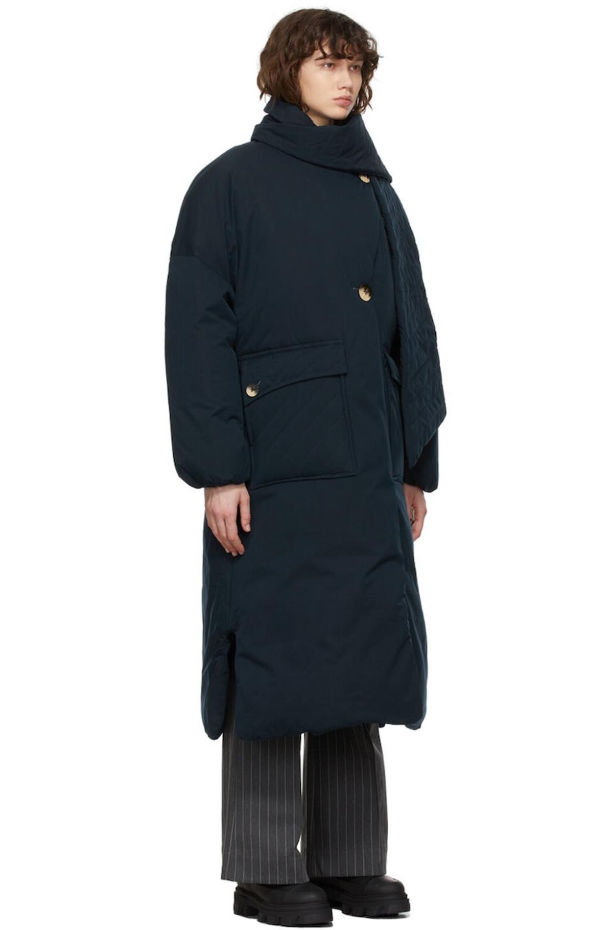 Ganni Oversized Coat - Sky Captain | Garmentory