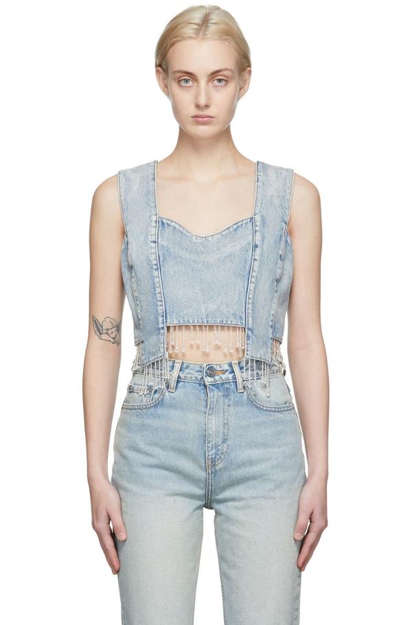GANNI Denim Tank Top - Tint Wash | Garmentory