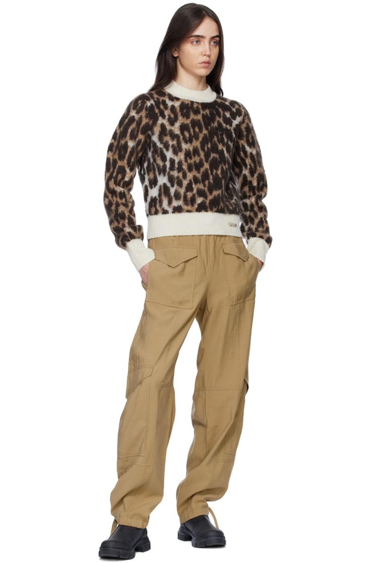 Ganni Cargo Trousers - Petrified Oak | Garmentory