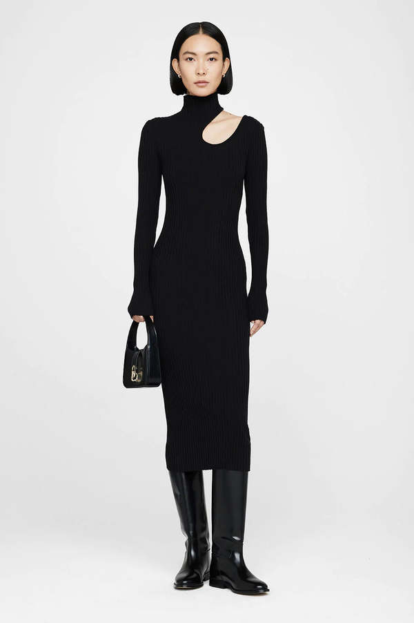 Anine Bing Victoria Dress - Black | Garmentory