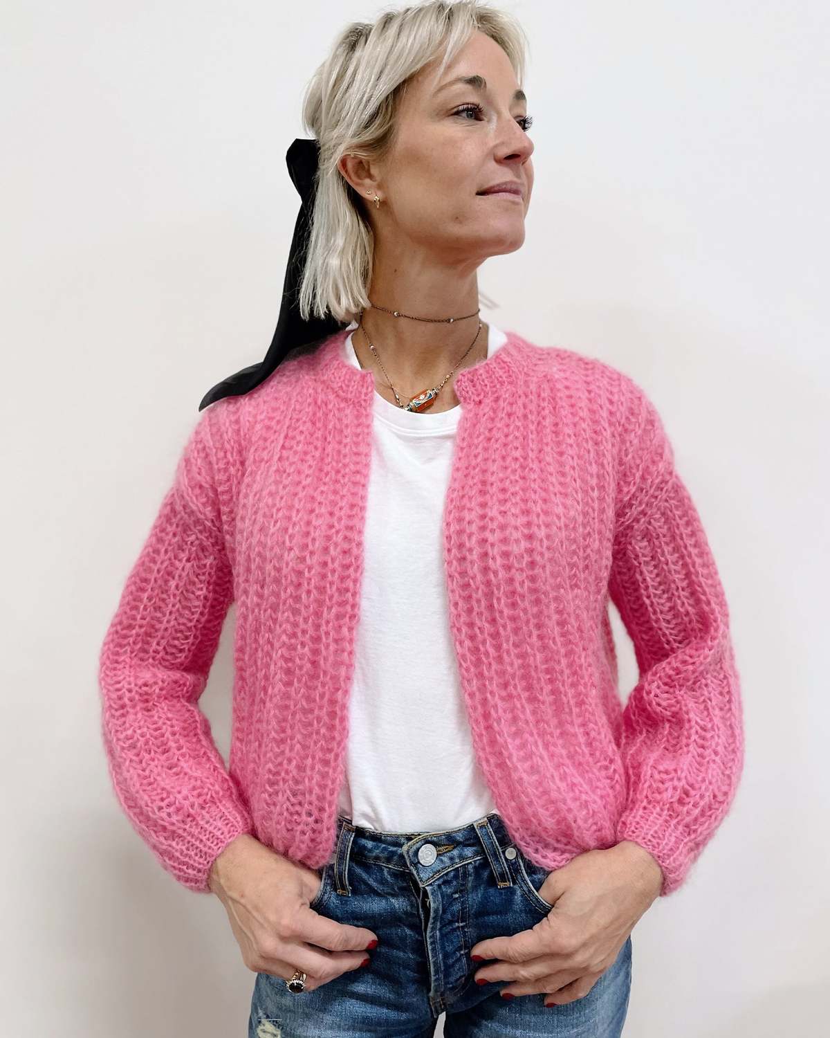 Delicate Brioche Cardigan - bonbon pink | Garmentory