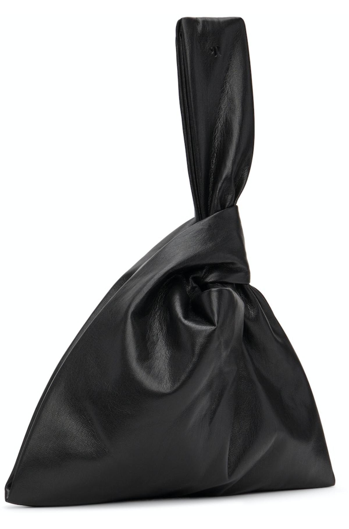 Nanushka Black Vegan Leather Jen Clutch | Garmentory