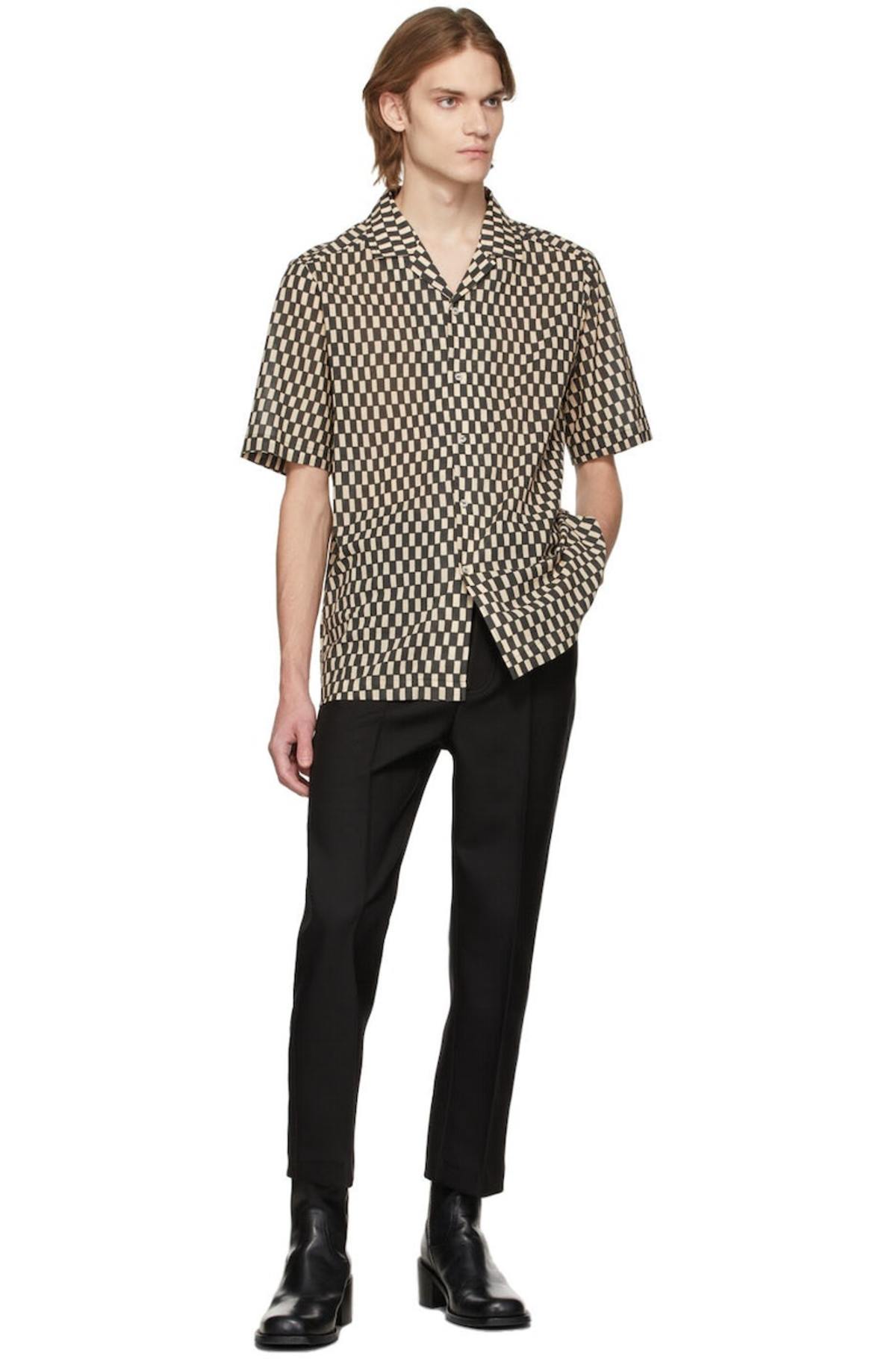 Nanushka Black & Beige Maitho Shirt | Garmentory