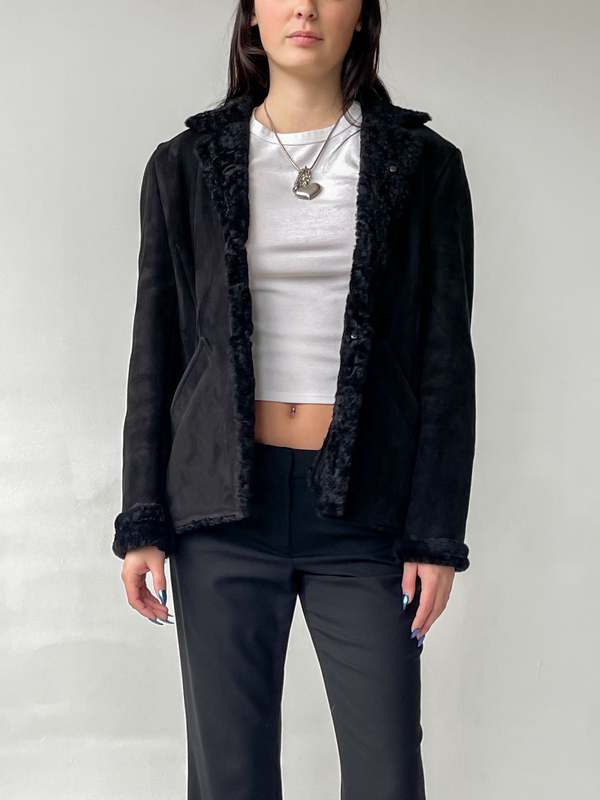 Vintage honey Jil Sander Sheepskin Coat - Black | Garmentory