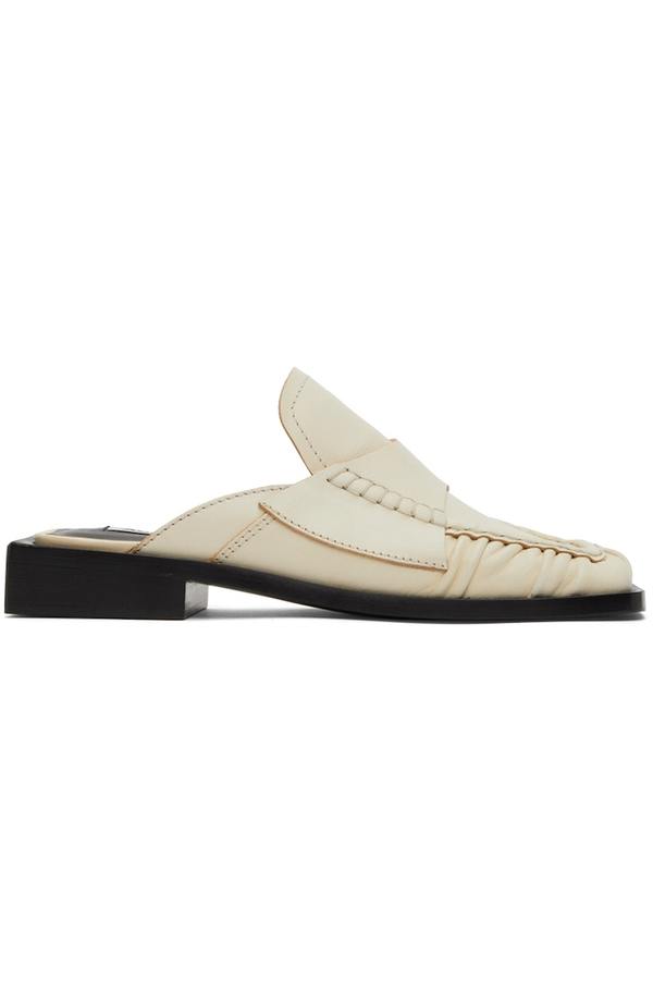 Acne Studios Square Toe Loafers - Off-White | Garmentory