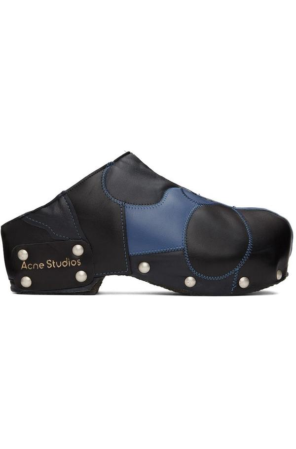 Acne Studios Black & Blue Bloggi's Clogs | Garmentory