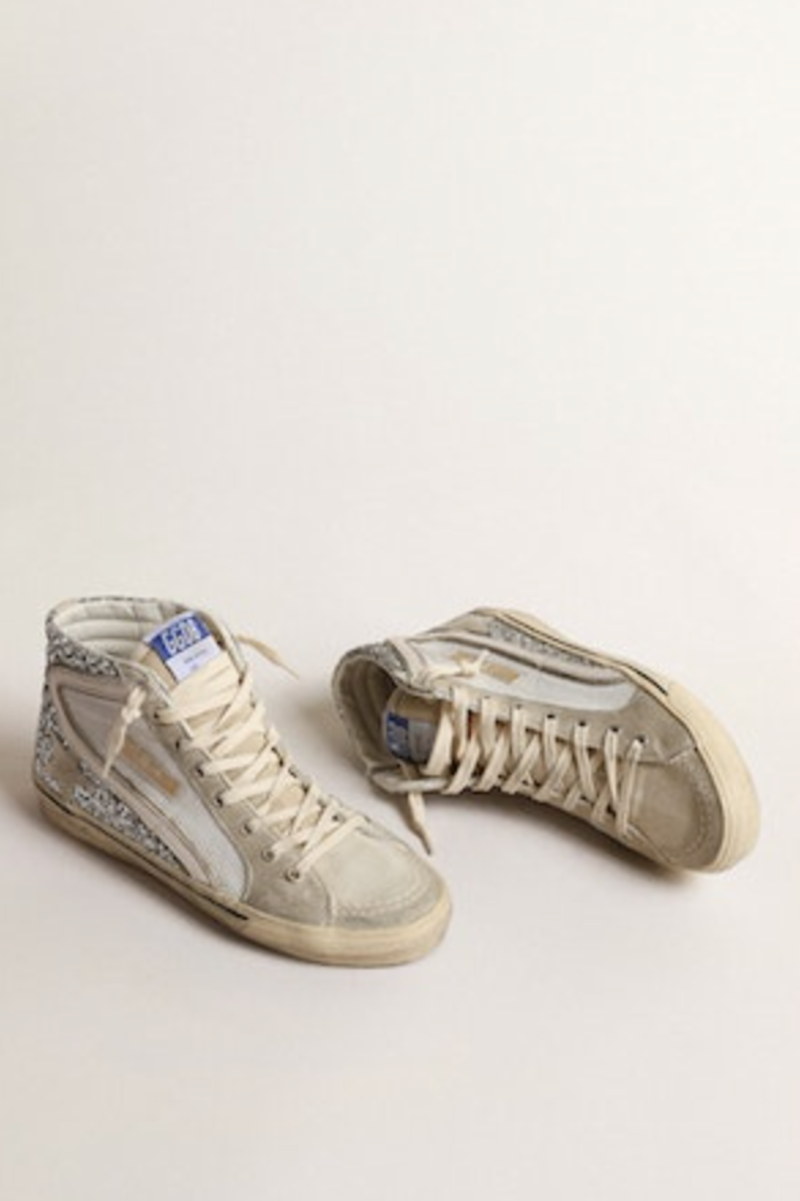 Golden Goose Slide Glitter High-Top Sneaker | Garmentory