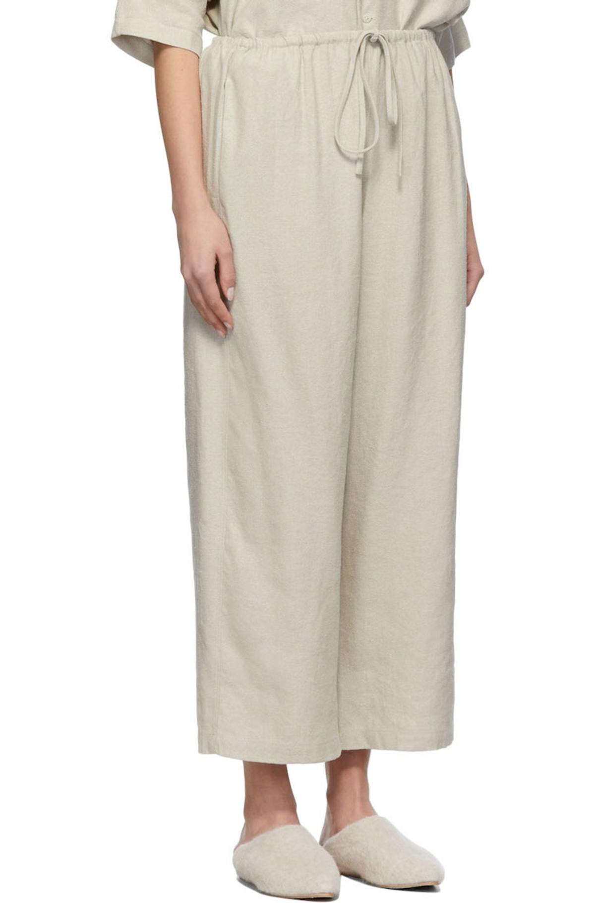 Lauren Manoogian Beige New Dormer Lounge Pants | Garmentory