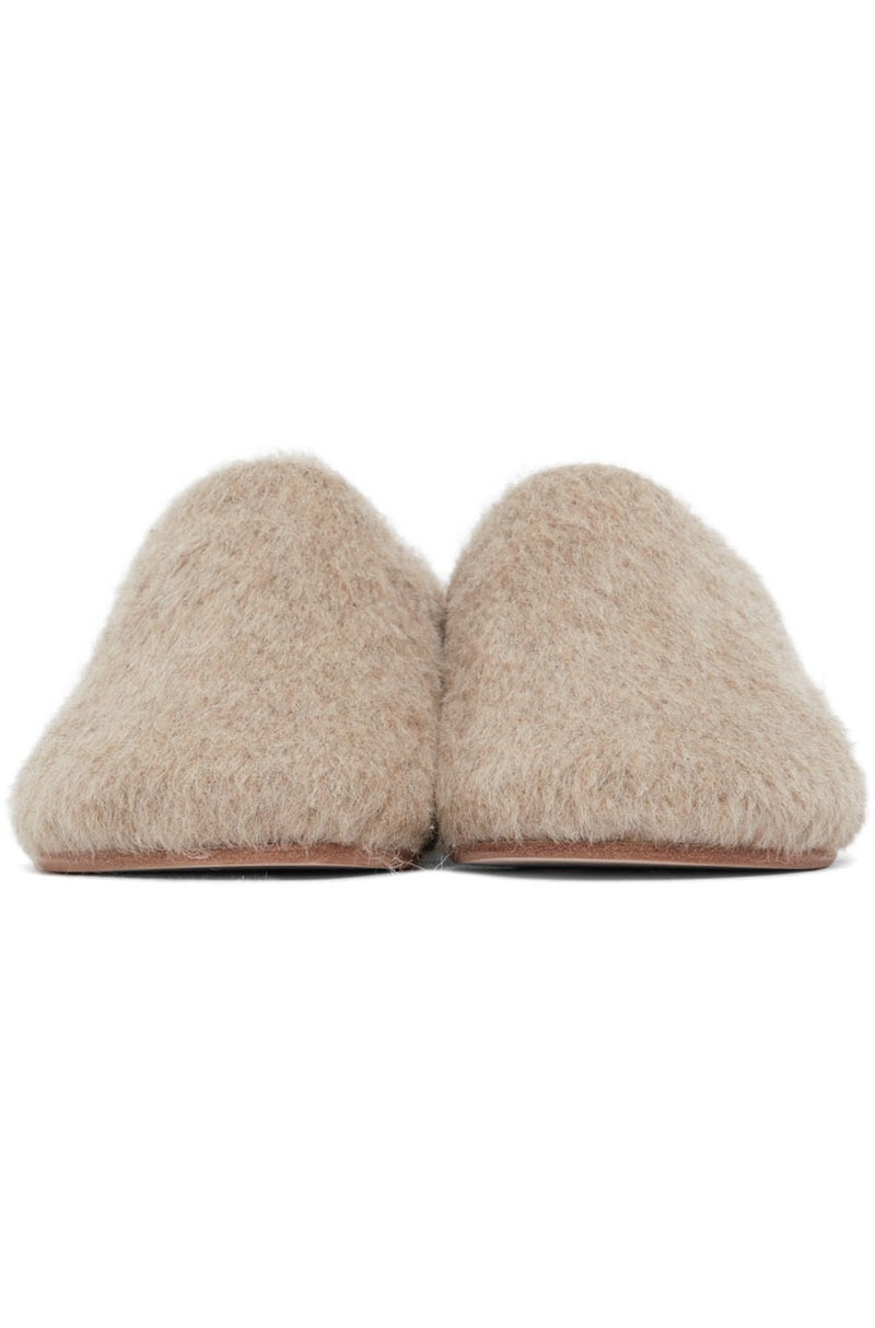 Lauren Manoogian Beige Brushed Vault Mules | Garmentory
