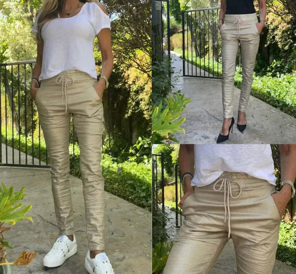 Bevy Flog Shely Pant - Beige Gold Original | Garmentory