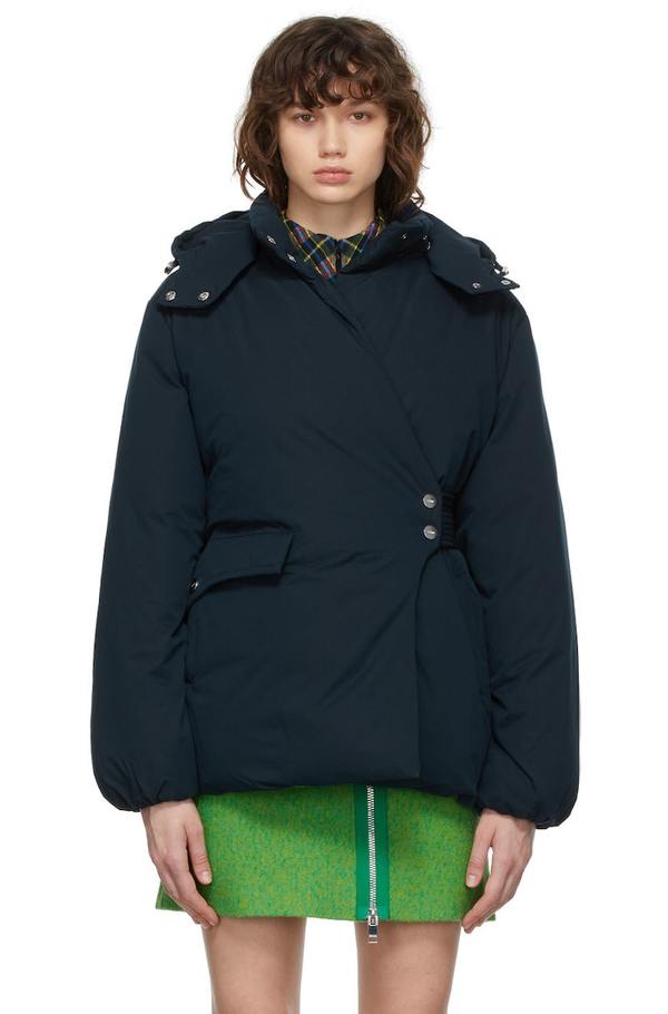 GANNI Recycled Puffer Jacket - Sky Captain | Garmentory