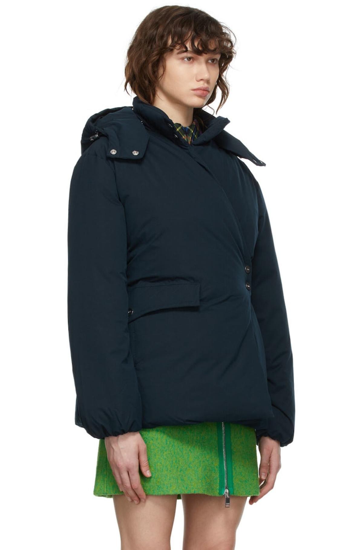 GANNI Recycled Puffer Jacket - Sky Captain | Garmentory