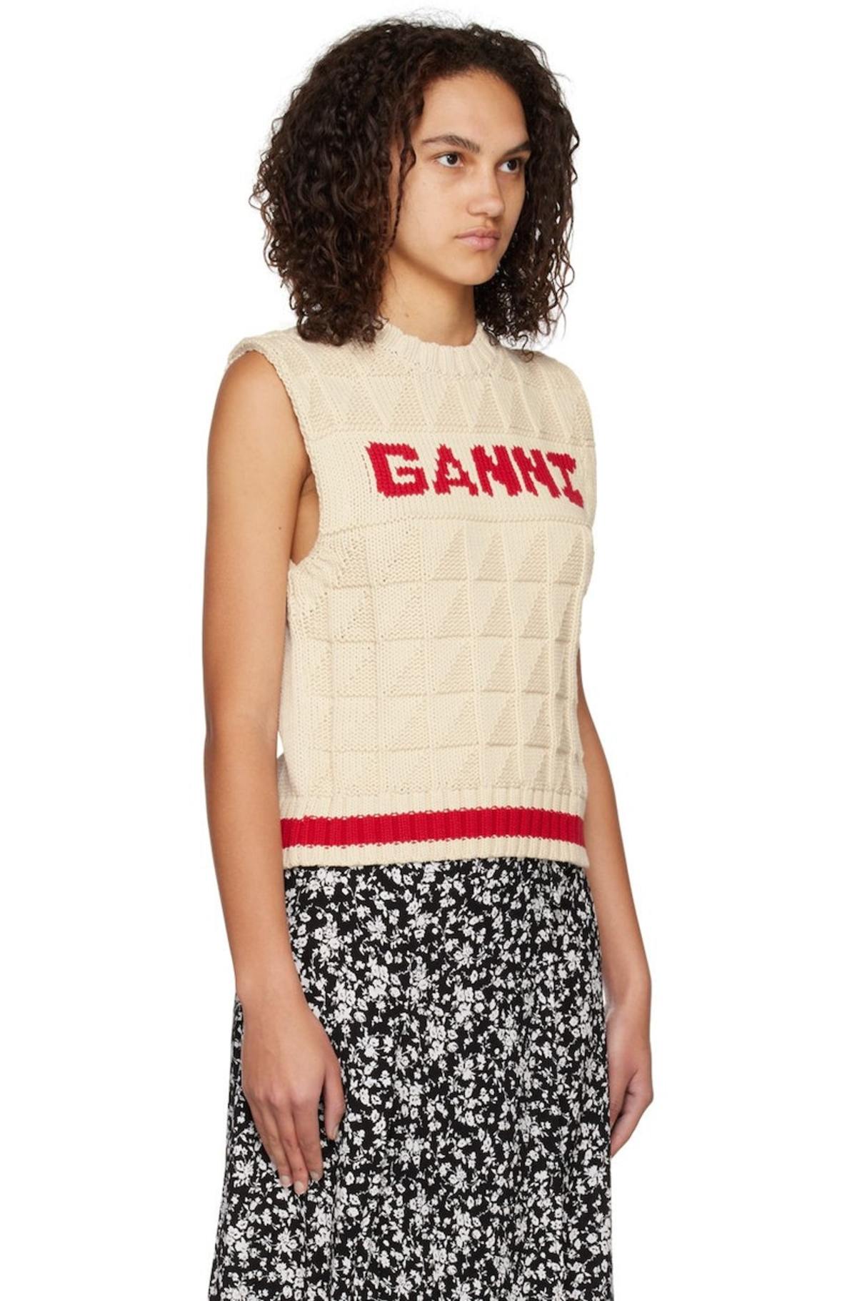 GANNI Rope Vest - Off-White | Garmentory