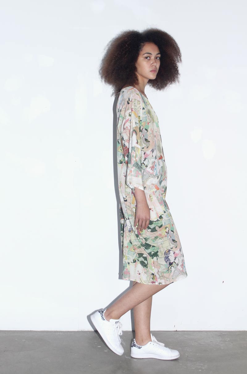 Strathcona Silk Japanese Lover Tunic Dress | Garmentory