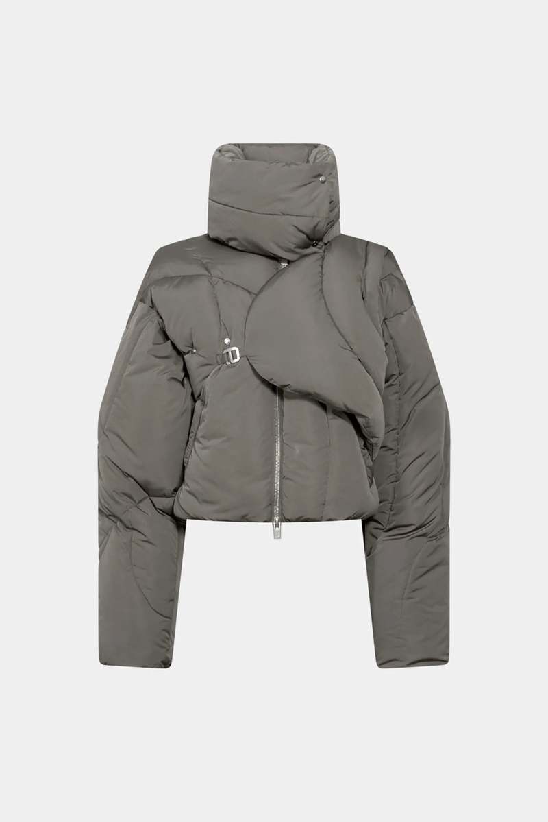 Heliot Emil Connective Down Jacket - Grey/Green | Garmentory